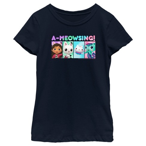 Girl's Gabby's Dollhouse A-meowsing Gabby And Friends T-shirt : Target
