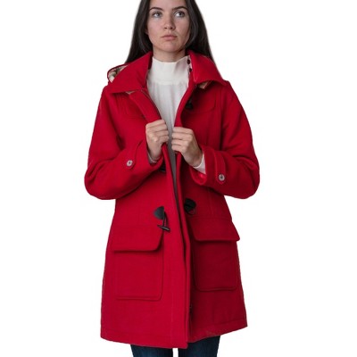 Allegra K Women's Hooded Toggle Button Long Sleeve Winter Duffle Coats ...