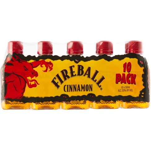 Fireball Red Hot Cinnamon Blended Whisky - 10pk/50ml Bottles : Target