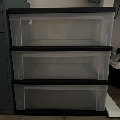 Iris 2pk Wide 3 Drawer Plastic Storage Chests : Target