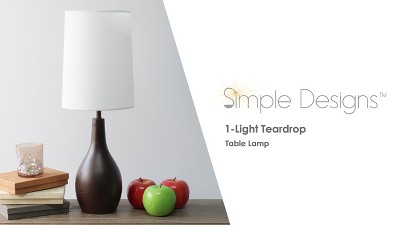 1 Light Tear Drop Table Lamp Gold - Simple Designs : Target