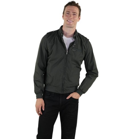 Members Only Men's Original Iconic Racer Jacket - Small, Dark Green ...
