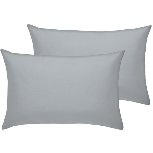 100% Cotton Light Gray Pillow Cases Standard Size / Queen Size Set Of 2 ...