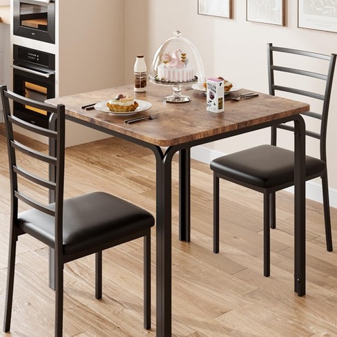3-piece Room Kitchen Table And Pu Cushion Chair Small Space : Target