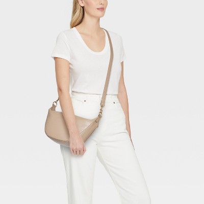 Essential Sling Crossbody Bag - Universal Thread™ Tan: Zip Closure ...