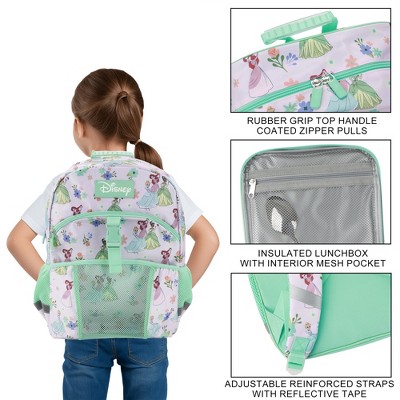 Disney Princesses 2-Piece 16" Premium Backpack & Lunch Kit Set For ...