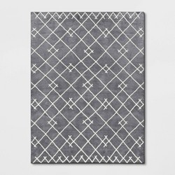 7'x10' Elle Linear Grid Woven Area Rug Navy - Project 62™ : Target