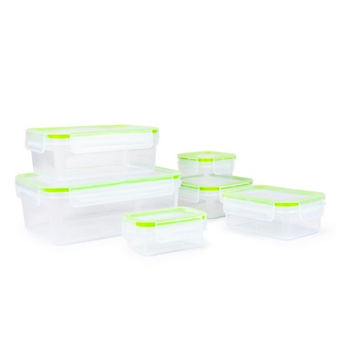 12-piece Food Storage Container Set Click-and-lock Containers Bpa-free ...