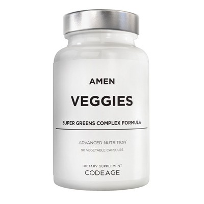 Amen Daily Veggies Vitamins Supplement, Vegan Whole-food Multivitamin ...