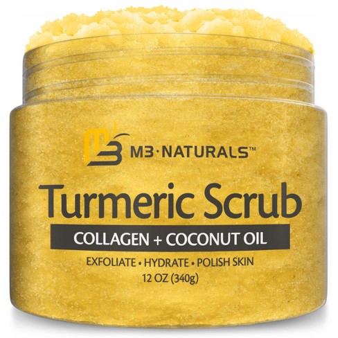 Turmeric Body Scrub, Skin Exfoliator With Collagen And Coconut Oil, M3 ...