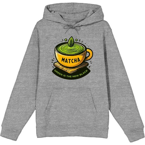 Matcha Teacup Green Is The New Black Heather Gray Adult Long Sleeve ...