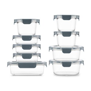 Ello Color Lock 20pc Mixed Food Storage Container Set Platinum : Target