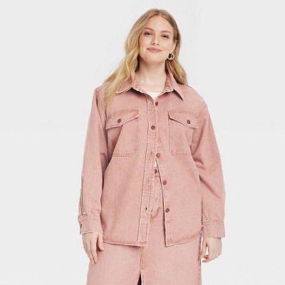 Women's Plaid Shacket -white Mark : Target