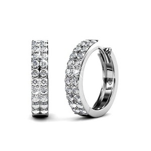 Cate & Chloe Alice 18K White Gold Plated 17mm Hoop Earrings with ...
