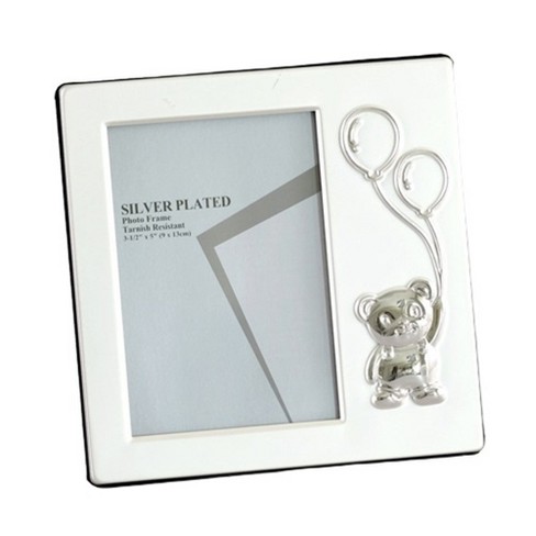 Jiallo Bear & Balloons Ii Silver Photo Frame 3x5" : Target
