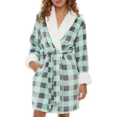 Adr Women's Classic Cozy Plush Robe, Short Fleece Bathrobe : Target