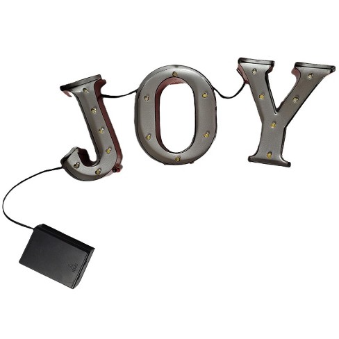 Apothecary "joy" Battery Operated Led Marquee Sign 4.5" H X 12" L : Target