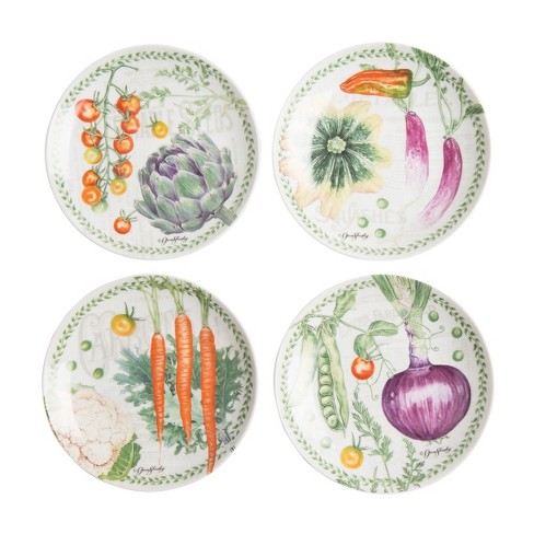 C&f Home Vegetable Garden Plates Set Of 4 : Target