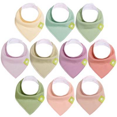 Keababies 10pk Organic Baby Bandana Bibs, Baby Drool Bibs For Baby Girl ...