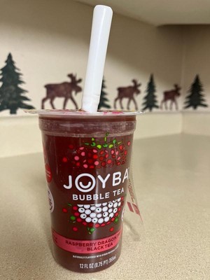 Joyba Raspberry Dragon Fruit Black Bubble Tea - 4pk/12 Fl Oz Cups : Target