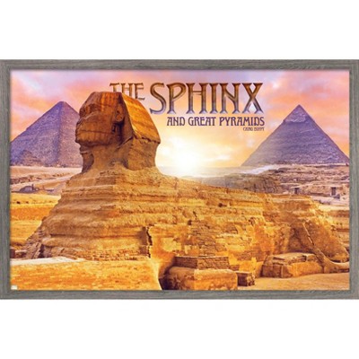 Trends International The Great Sphinx And Pyramids Framed Wall Poster ...