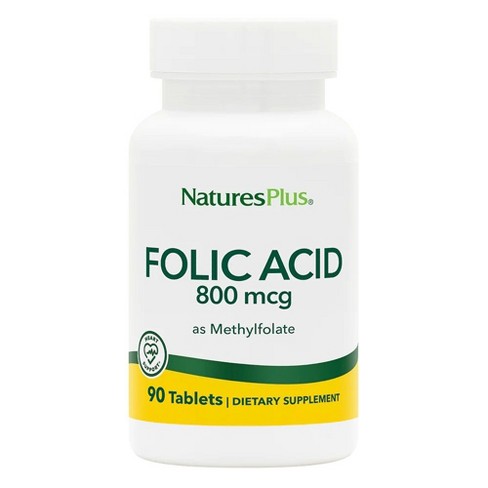 Folic Acid 800 Mcg By Nature's Plus - 90 Tablet : Target
