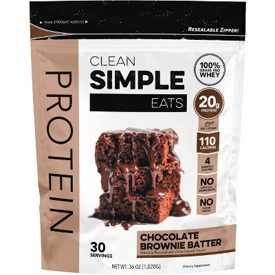 Clean Simple Eats Protein Powder - Chocolate Brownie Batter - 30 ...
