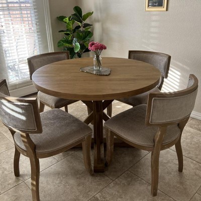 42" Litchfield Round Dining Table Light Brown - Threshold™ : Target