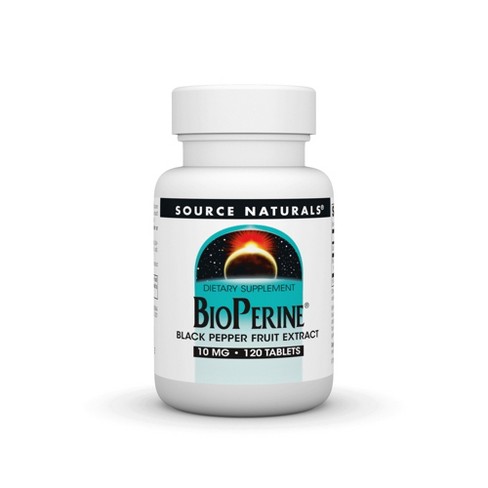 Bioperine Black Pepper Fruit Extract By Source Naturals, Inc. - 120 ...