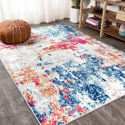 5'x8' Sunset Modern Abstract Area Rug, Blue/multi - Jonathan Y : Target