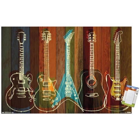 Trends International Guitars Wall Art Unframed Wall Poster Prints : Target