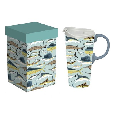 Ceramic Travel Cup, 17 Oz., W/box, Big Fish : Target