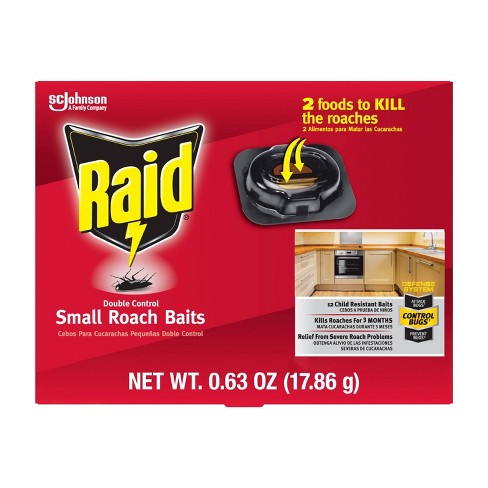 Raid Small Roach Baits Double Control - 12ct : Target