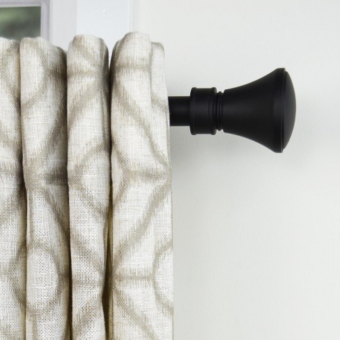 Versailles Lexington Flare Steel Heavy Duty Curtain Rod Set For Windows ...