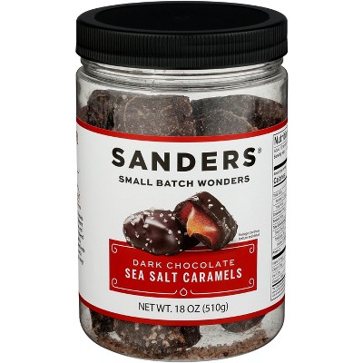 Sanders Dairy Free Dark Chocolate Sea Salt Caramels - Case Of 8/1.5 Oz ...
