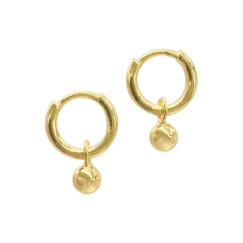 Adornia 14k Gold Plated Ball Huggie Earrings