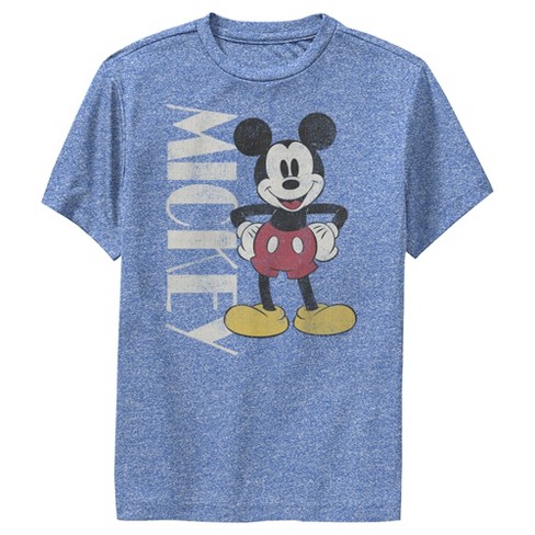 Boy's Disney '90s Mickey Mouse Distressed Performance Tee - Royal Blue ...