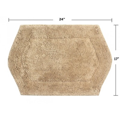17"x24" Waterford Collection Linen Cotton Tufted Bath Rug - Home ...