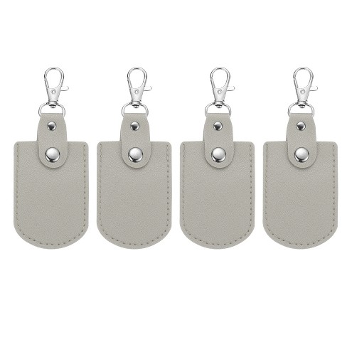 Unique Bargains Office Car Id Diy Pu Leather Key Fobs With Key Rings 4 ...