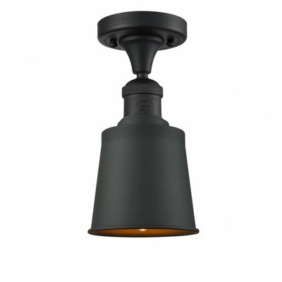 Innovations Lighting Addison 1 - Light Semi-Flush Mount in Matte Black ...