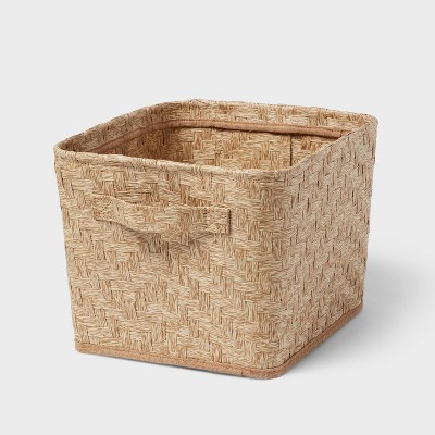 17" X 12" X 8" Large Woven Twisted Paper Rope Tapered Basket Gray ...