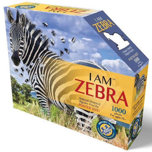 Madd Capp Puzzles: I Am Zebra -1000 Pieces - Animal Shaped Jigsaw ...
