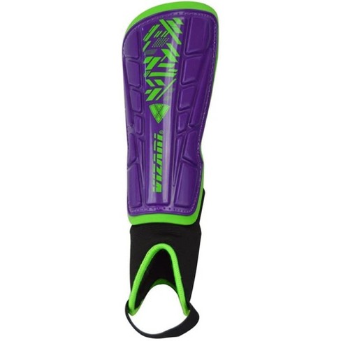 Vizari Malaga Soccer Shin Guard With Adjustable Straps - Purple/green ...