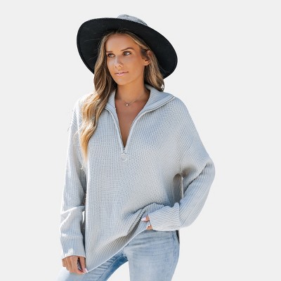 Women's Long Sleeve Honeycomb Knit Pullover Sweater -cupshe-s-light ...