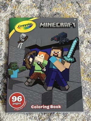 Crayola 96pg Minecraft Coloring Book With Sticker Sheet : Target