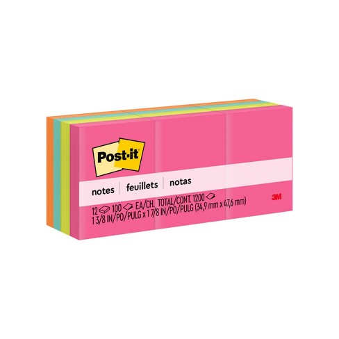 Post-it 12pk Sticky Notes 1.5"x2" Poptimistic Collection : Target