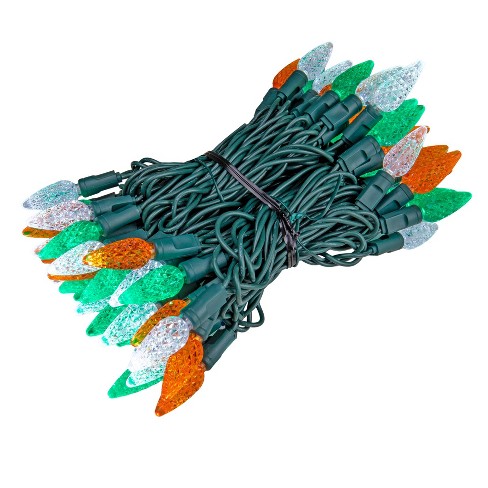 Novelty Lights Green/white/orange C6 Led Christmas String Lights 70 ...