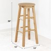 Pj Wood Classic Round-seat 29 Inch Tall Kitchen Counter Stools For ...