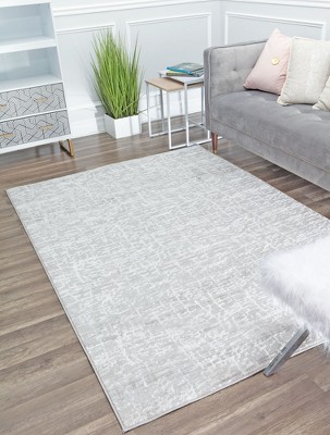 Rugs America Emali Ea10a Greywash Vintage Farmhouse Gray Area Rug, 5'x7 ...