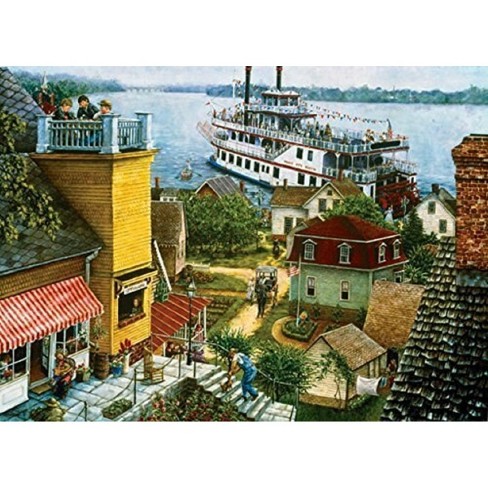 Sunsout Paddle Boat Landing 500 Pc Large Pieces Jigsaw Puzzle 44318 ...